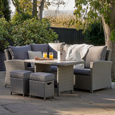 Pacific Lifestyle 6 Seater Outdoor Corner Set Rattan Garden Furniture ...