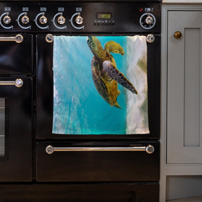 Andrew Lee Photo Of Sea Turtle In The Galapagos Island (Kitchen Towel ...