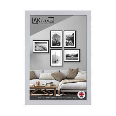 "AK Frames Sleek 15X10"" Silver Thin Modern Picture Frame - Slim And ...