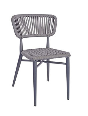 Savilo Outdoor Garden Patio Side Chair Grey by B&Q | ufurnish.com
