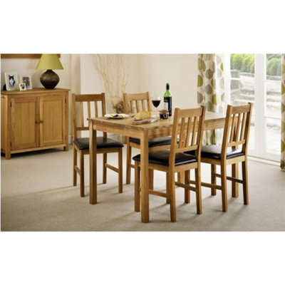 Ashfield Coxmoor Oak Rectangular Dining Set by B&Q | ufurnish.com