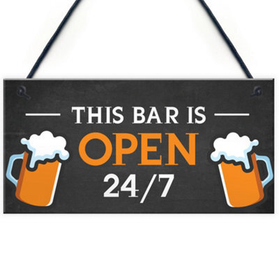 Red Ocean Funny Bar Sign Humour Joke Home Bar Man Cave Pub Garage Sign ...