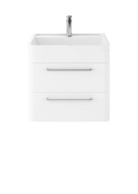 Hudson Reed Solar Wall Hung 2-Drawer Vanity Unit, Elegant Vanity Unit ...