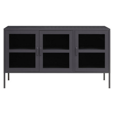 Buttercup Farm Acier Three Door Sideboard - Metal - L45 X W140 X H80 Cm ...