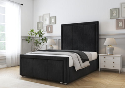 Comfort Beds Savoy Black Naples Bed Frame by B&Q | ufurnish.com