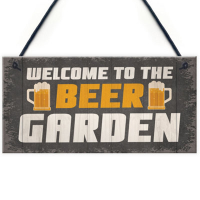 Red Ocean Novelty Garden Sign Funny Garden Accessories Home Decor ...