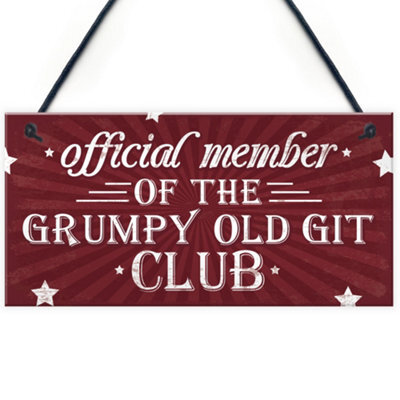 Red Ocean Grumpy Git Club Funny Novelty Birthday Gift For Dad Grandad ...
