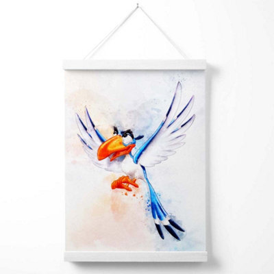 Artze Wall Art Zazu Watercolour Lion King Art Print With White Frame ...