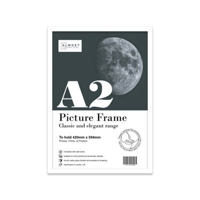 A2 White Picture Frame Fits A2 (42 X 59.4Cm - 16.5 X 23.4In) Poster ...