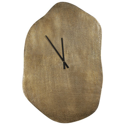 Beliani Wall Clock Ganges 50 Cm Metal Brass by B&Q | ufurnish.com
