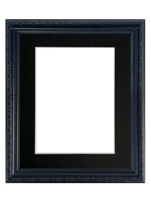 Frames By Post Shabby Chic Black Frame With Black Mount For Image Size ...