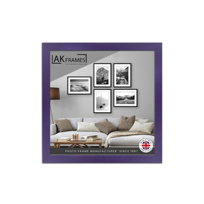 AK Frames Sleek 40X40Cm Purple Thin Modern Picture Frame - Slim And ...