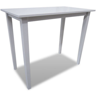 Vidaxl Wooden Bar Table White Bar Tables by B&Q | ufurnish.com