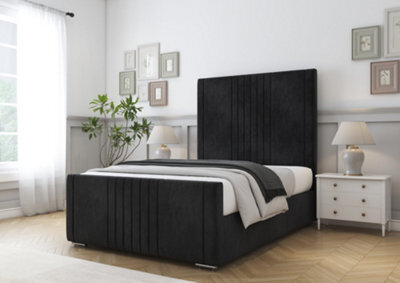 Comfort Beds Royal Black Naples Bed Frame by B&Q | ufurnish.com