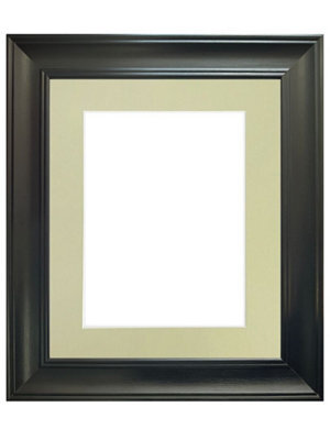 Frames By Post Scandi Black Frame With Light Grey Mount For Image Size ...
