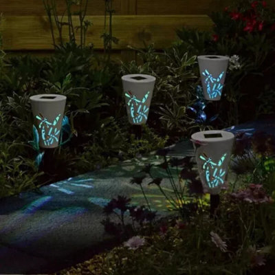 Marco Paul Led Solar Dragonfly Lights Stake by B&Q | ufurnish.com