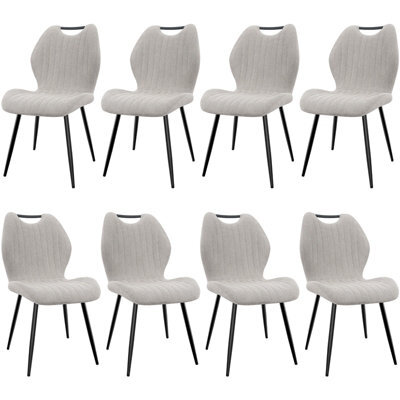 Longtoo Set Of 8 Dining Chairs, Fabric Kitchen Chairs With Upholstered ...