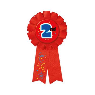 Unique Party 2Nd Place Award Ribbon Red/blue (One Size) by B&Q ...