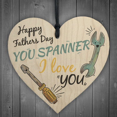 Red Ocean You Spanner Fathers Day Dad Daddy Shabby Chic Wooden Hanging ...