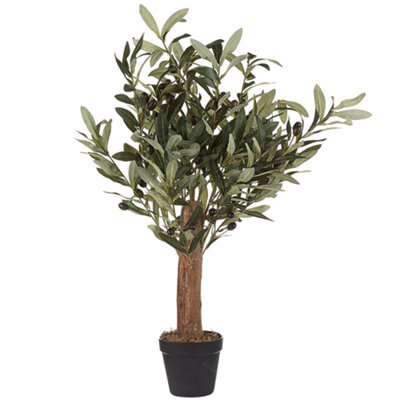Beliani Artificial Plant Olive Tree 77 Cm Green by B&Q | ufurnish.com