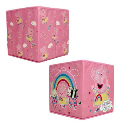 Peppa Pig Storage Box Stars Compact Foldable Kids Tidy Cube Shoe Space ...