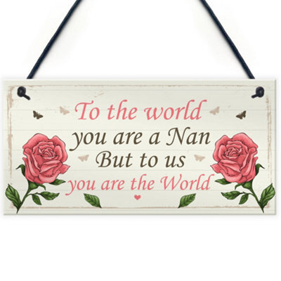 Red Ocean Nan Gift Hanging Plaque Cute Gifts For Nan From Grandchildren ...