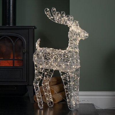 Samuel Alexander 60Cm Light Up Clear Beaded Christmas Reindeer ...