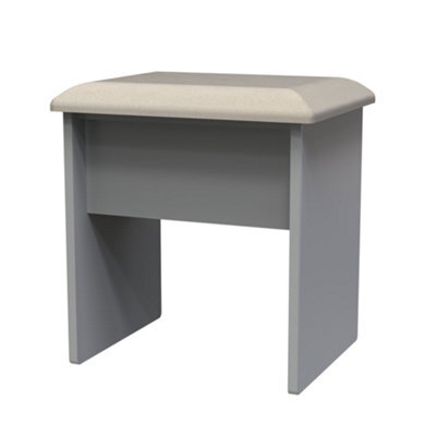 Nashville Grey Dressing Table Stool by B&Q | ufurnish.com