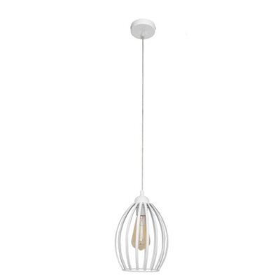 Luminosa Lighting Luminosa Dali Wire Frame Pendant Ceiling Light White ...