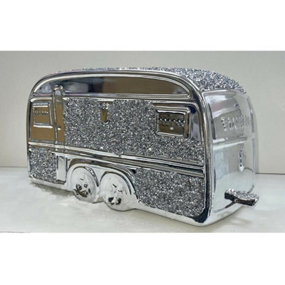 Crushed Diamond Silver Crystal Square Gypsy Caravan by B&Q | ufurnish.com