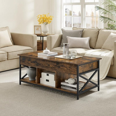 Songmics Vasagle Raising Table, Lift-Top Table For Living Room, Coffee ...