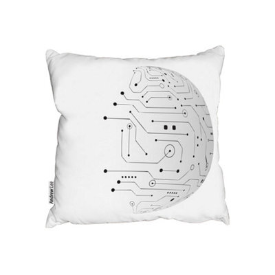 Andrew Lee Cushions - Circuit Technology (Cushion) / 60Cm X 60Cm by B&Q ...
