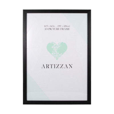 Happy Homewares Modern And Stylish Black Veneer Wood Effect A3 Plastic ...