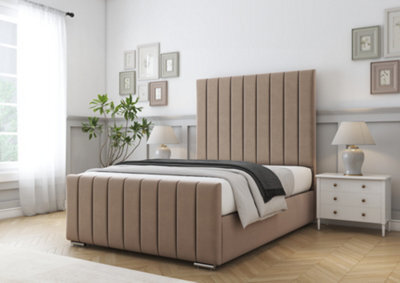Comfort Beds Sara Mink Plush Bed Frame by B&Q | ufurnish.com