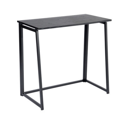 Urban Meuble Folding Desk Small Black Table With Metal Frame 80 X 40 Cm ...