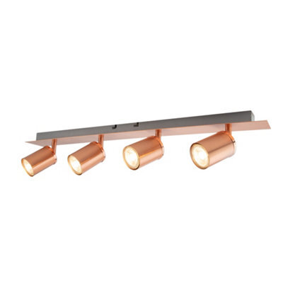 Arlec Rose Spotlight Copper Gu10 5W Led 4-Bar Quad Ceiling Light ...