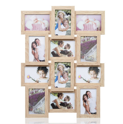 Arpan Multi Aperture Picture Wooden Photo Frame Holds 12 X 6 X4 Photos ...
