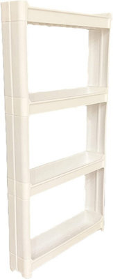 Simpa 4-Tier Matt White Multi-Purpose Narrow Storage Unit - 102Cm (H) X ...