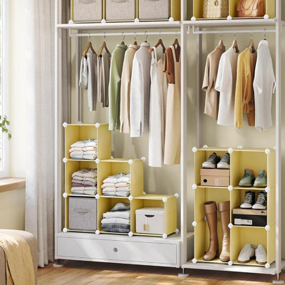 Songmics Modular Storage System, 16 Diy Cubes, Stackable Shelves, Shoe ...