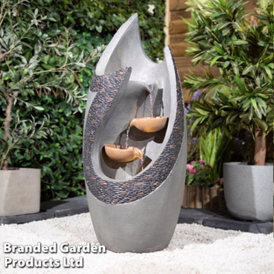 Garden Gear Serenity Garden Flame Effect Cascading Vase Water Feature ...