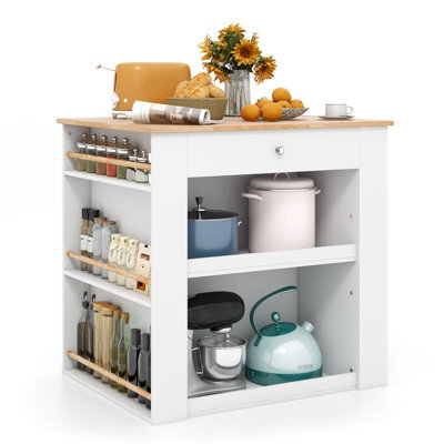Costway Kitchen Island Storage Buffet Server Cabinet Cupboard Floor ...