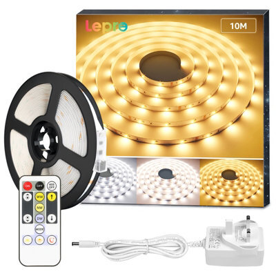 Lepro 10M Led Strip Light Kit, Warm White To Cool Daylight, Cct Tunable ...