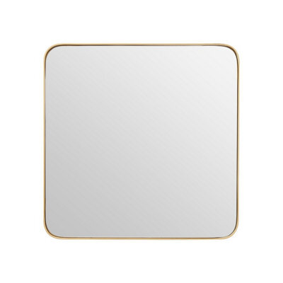 Orsina Tia Medium Gold Finish Square Wall Mirror by B&Q | ufurnish.com