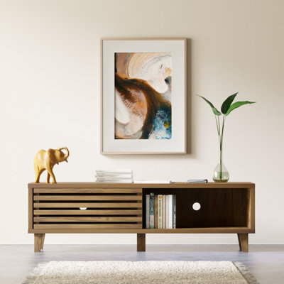 Erik Slatted Wide Tv Unit - 1400mm Wide by B&Q | uFurnish.com