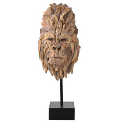 Naturecraft Resin Driftwood Collection Gorilla Head On A Stand by B&Q ...