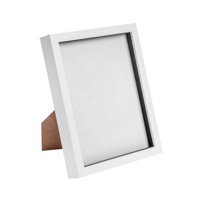 "Nicola Spring 3D Box Photo Frame - 8 X 10"" - White" by B&Q | ufurnish.com