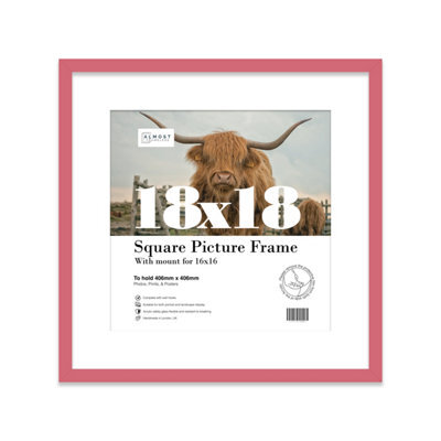 "18X18"" Pink Picture Frame - 18X18"" Square Frame With 16X16"" Mount ...