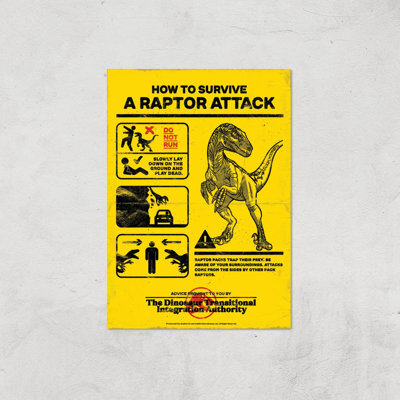 Warner Brothers Official Jurassic World How To Survive A Raptor Attack ...