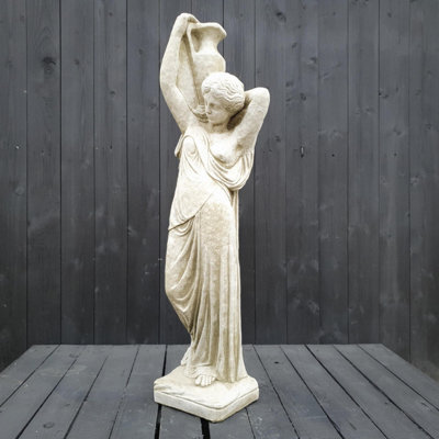 Spa Greek Maiden Holding A Jug Over Shoulder Garden Statue by B&Q ...