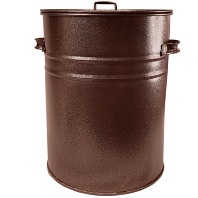 KetoPlastics 30L Bronze Ash Bin Bucket With Lid & Handles For ...